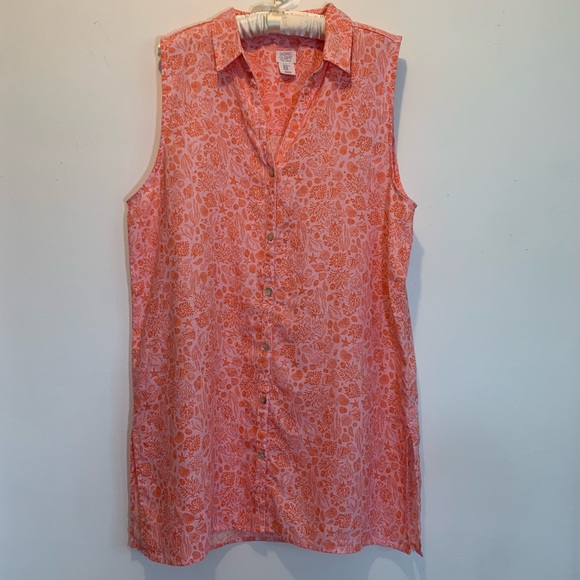 Sigrid Olsen | Tops | New Sigrid Olsen Linen Coral Sea Shell Beach ...